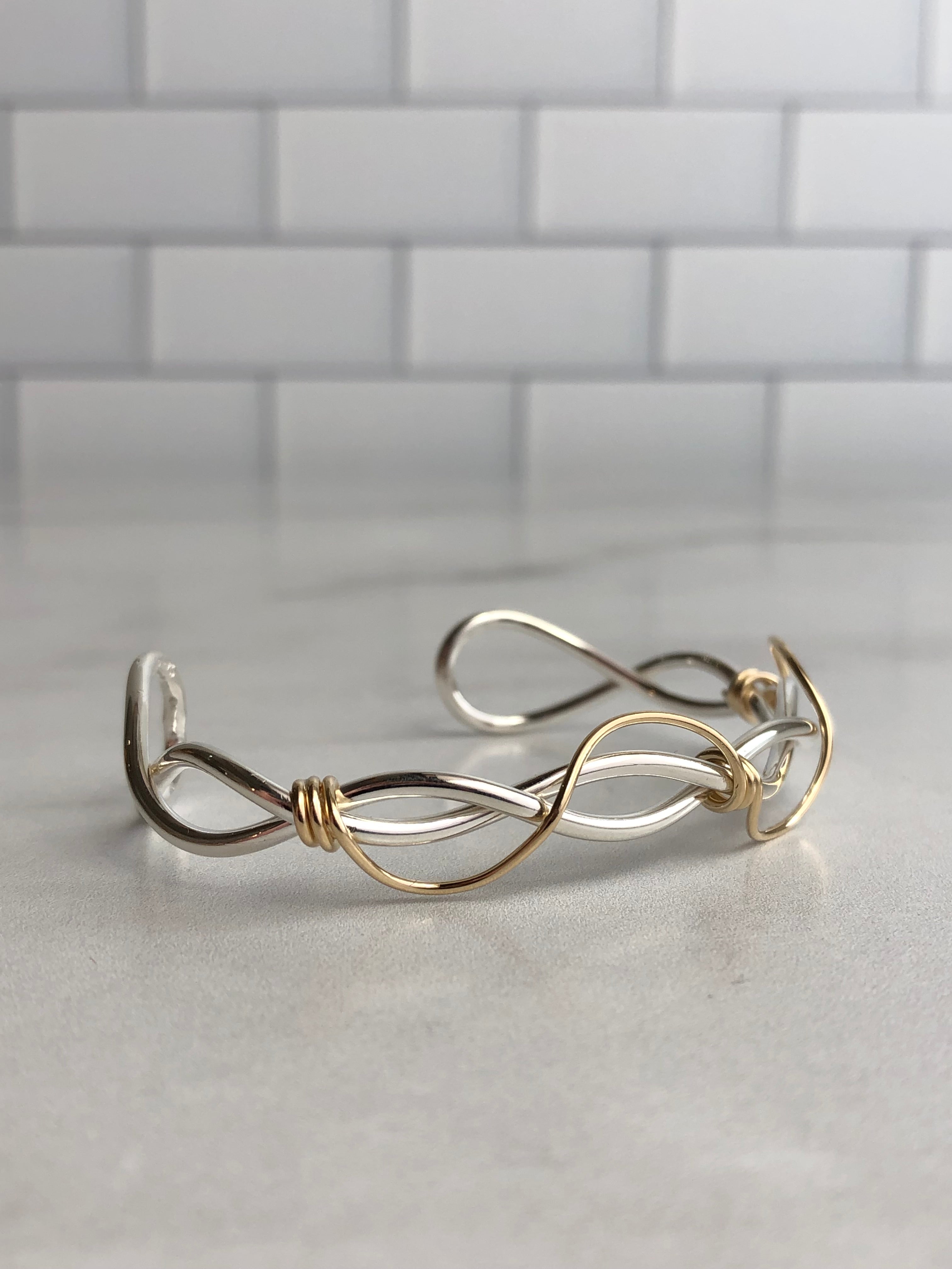 Sterling Silver and Gold Filled Barbed Wire Cuff – Maine Pottery Co.